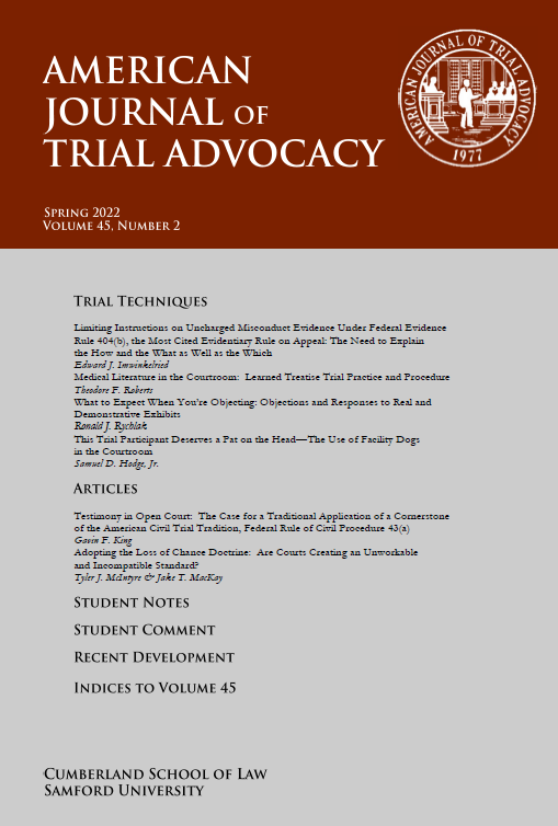 Medical Literature in the Courtroom: Learned Treatise Trial Practice ...